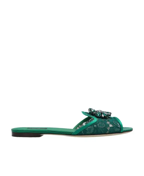 Dolce & Gabbana Bianca Lace Sandals - Green