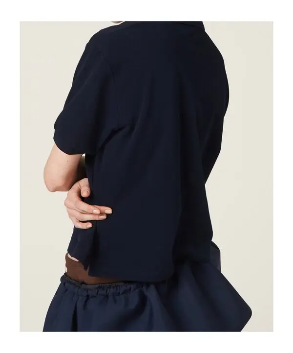 Miu Miu Embroidered Logo Polo Shirt - Blue