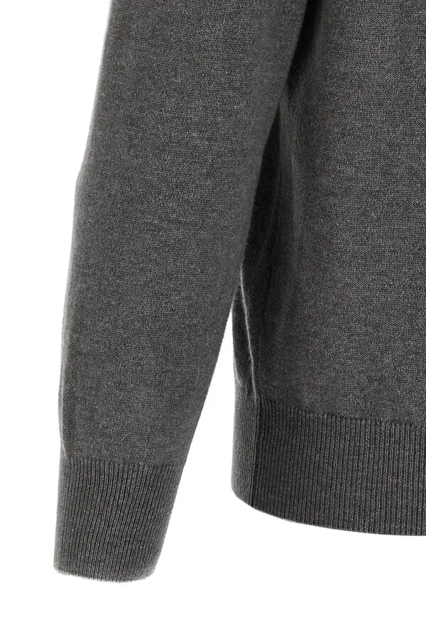 Brunello Cucinelli Funnel-neck Knitted Polo Shirt - Black