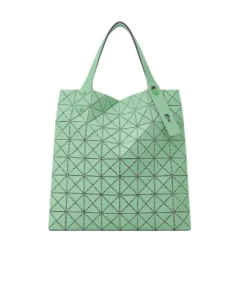 Issey Miyake Geometric Pattern Tote Bag - Light Green