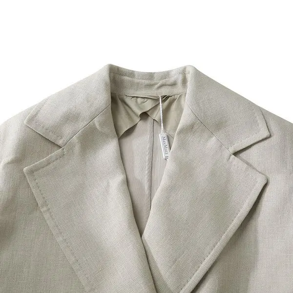 Max Mara Double-breasted Linen Coat