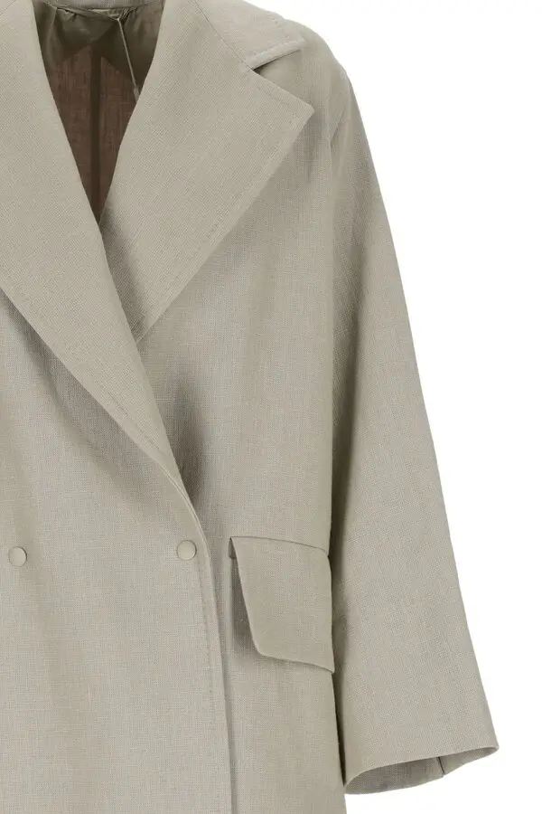 Max Mara Double-breasted Linen Coat