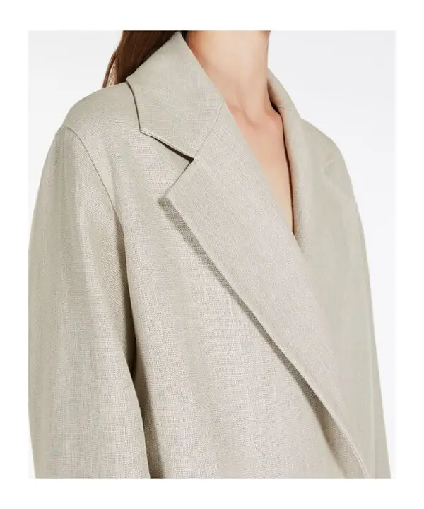 Max Mara Double-breasted Linen Coat