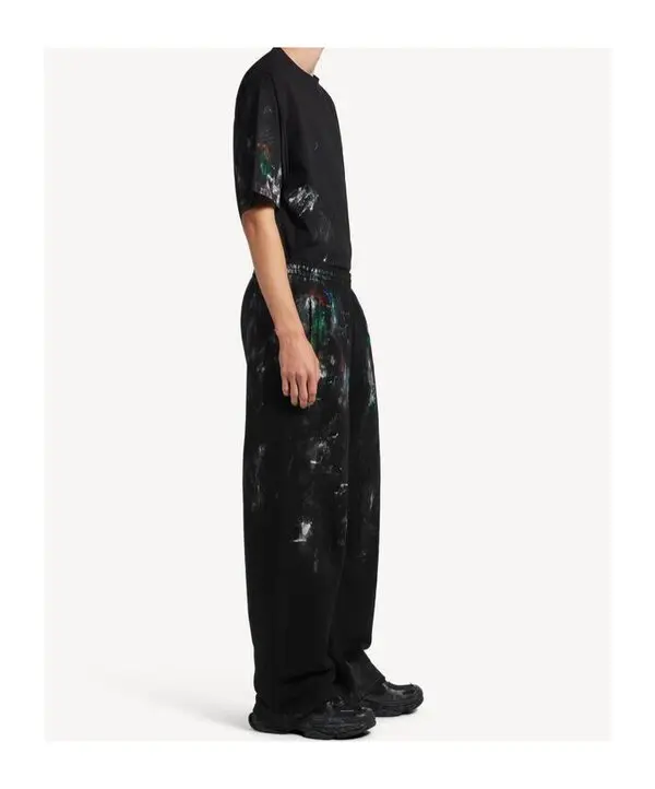 Balenciaga Paint Splatter Wide-leg Trousers
