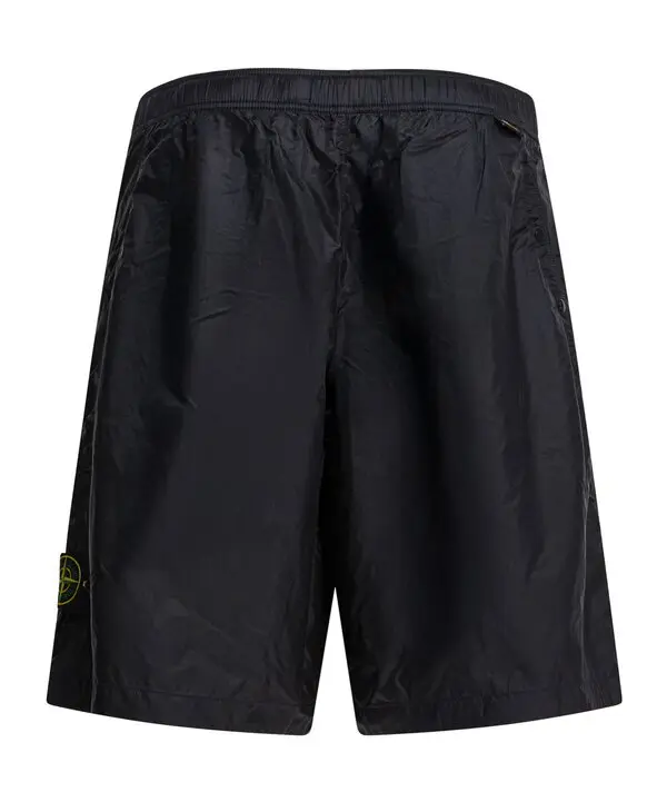 Stone Island Logo Patch Belted Shorts