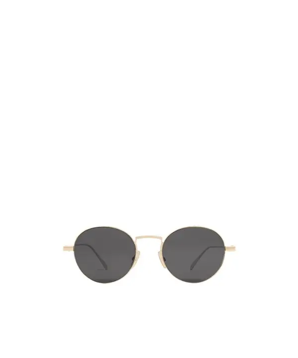 Celine Metal Frame Round Sunglasses - Light Gold/soot