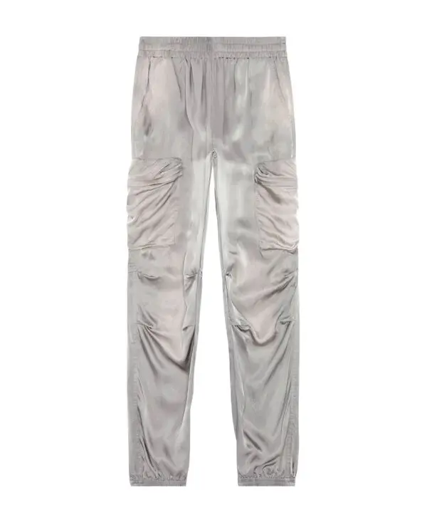 DIESEL® P-mirow Satin Cargo Trousers - Gray