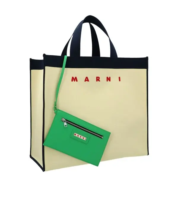 Marni Logo Jacquard Tote Bag