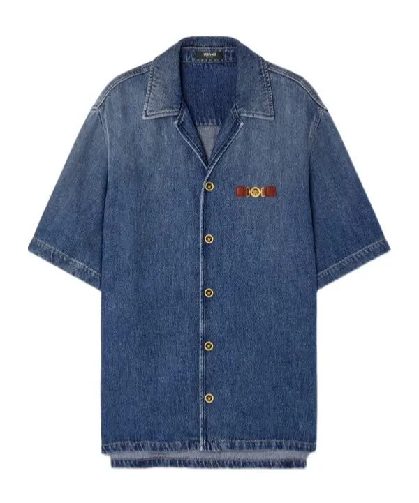 Versace Short-sleeved Denim Shirt