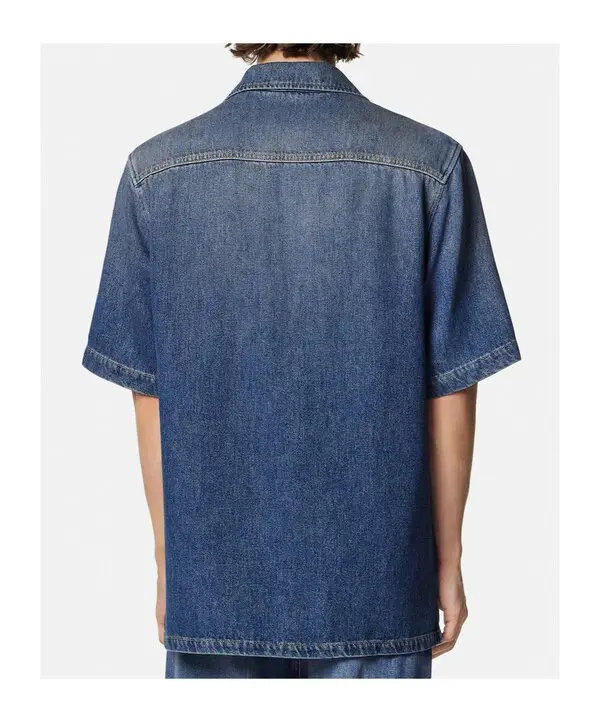 Versace Short-sleeved Denim Shirt
