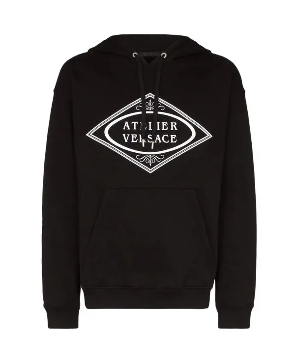 Versace Atelier Logo Print Hoodie