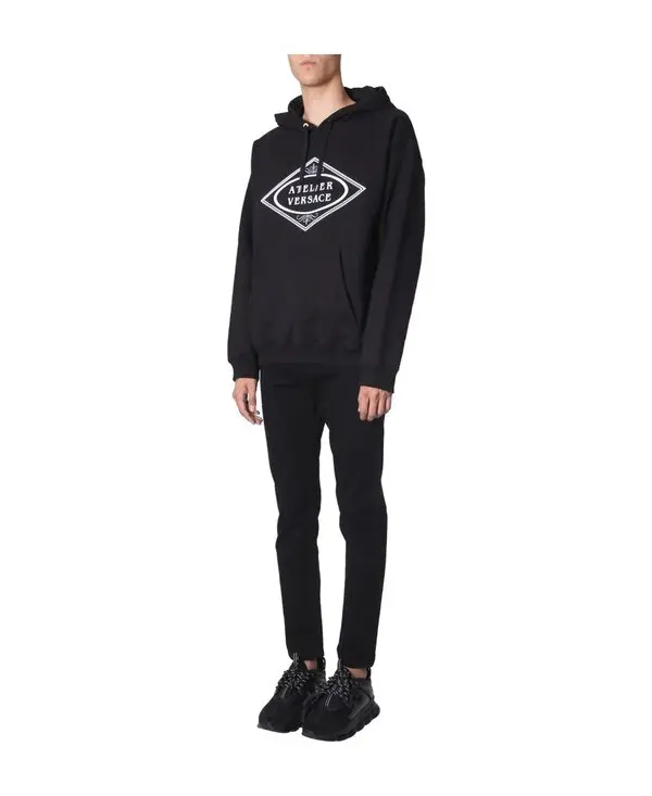 Versace Atelier Logo Print Hoodie