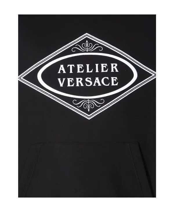 Versace Atelier Logo Print Hoodie