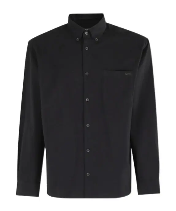 A.p.c. Logo-embroidered Long-sleeved Shirt