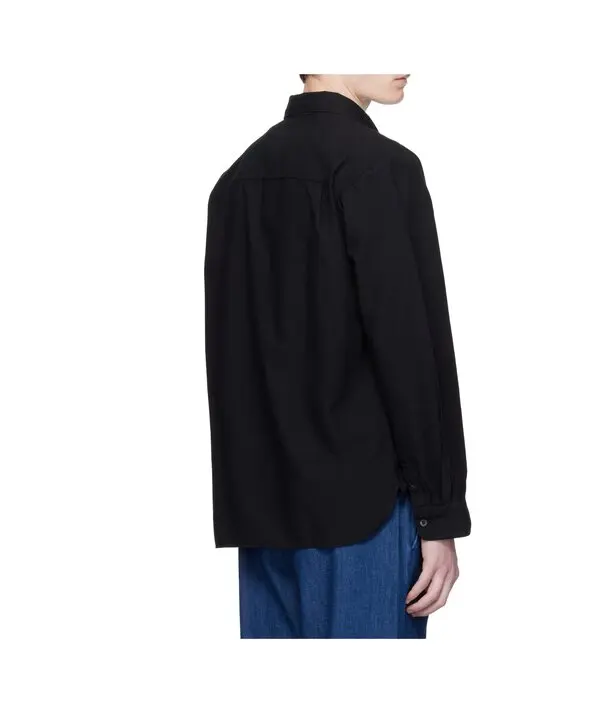 A.p.c. Logo-embroidered Long-sleeved Shirt