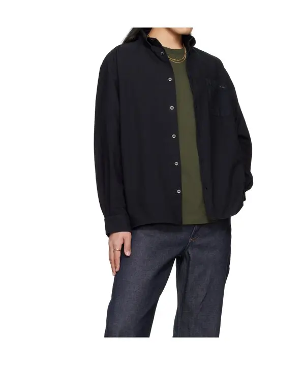 A.p.c. Logo-embroidered Long-sleeved Shirt