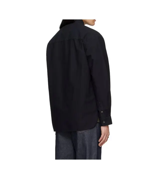 A.p.c. Logo-embroidered Long-sleeved Shirt