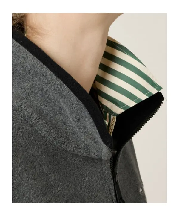 Miu Miu Fleece Sleeveless Full Zip Vest With Logo Embellishment