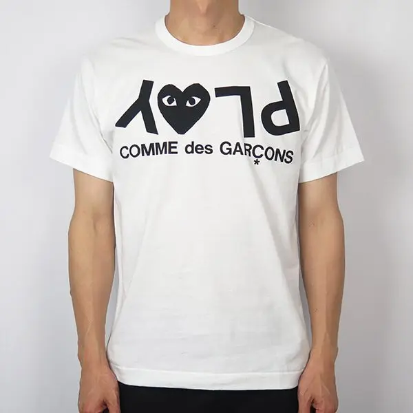Play Comme Des Garcon Round-necked Logo T-shirt