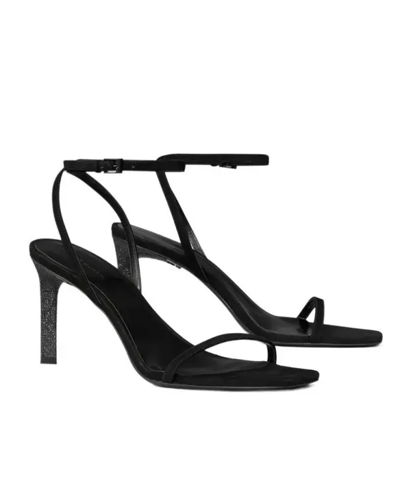 Tory Burch 90mm Pavé Heeled Sandals - Black
