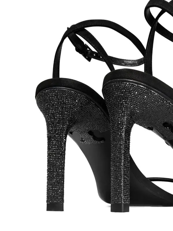 Tory Burch 90mm Pavé Heeled Sandals - Black