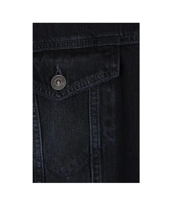 Balenciaga Faded Denim Jacket - Black