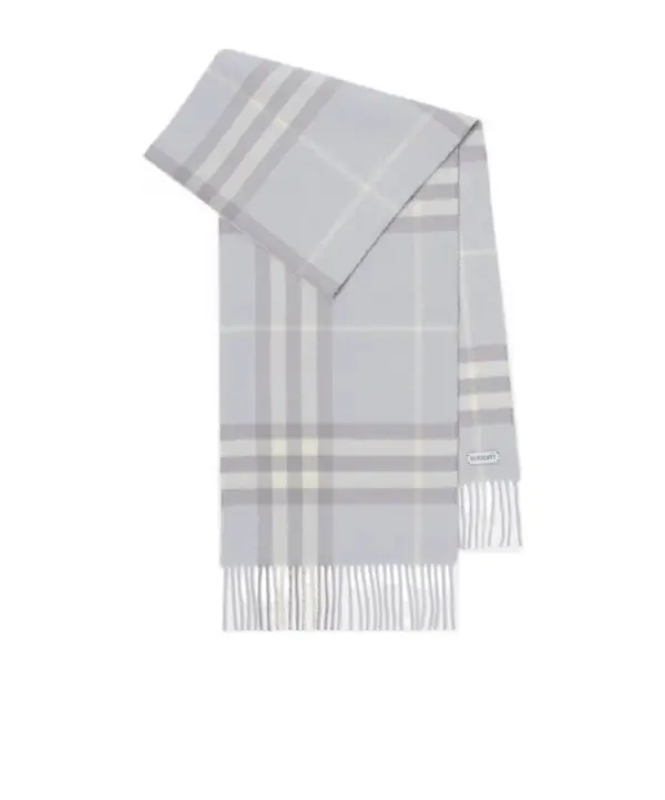 Burberry Check Cashmere Scarf - Mist