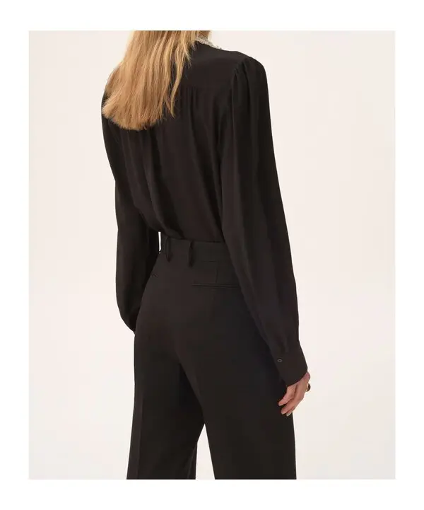 Chloé Crepe De Chine Lace Detail Shirt