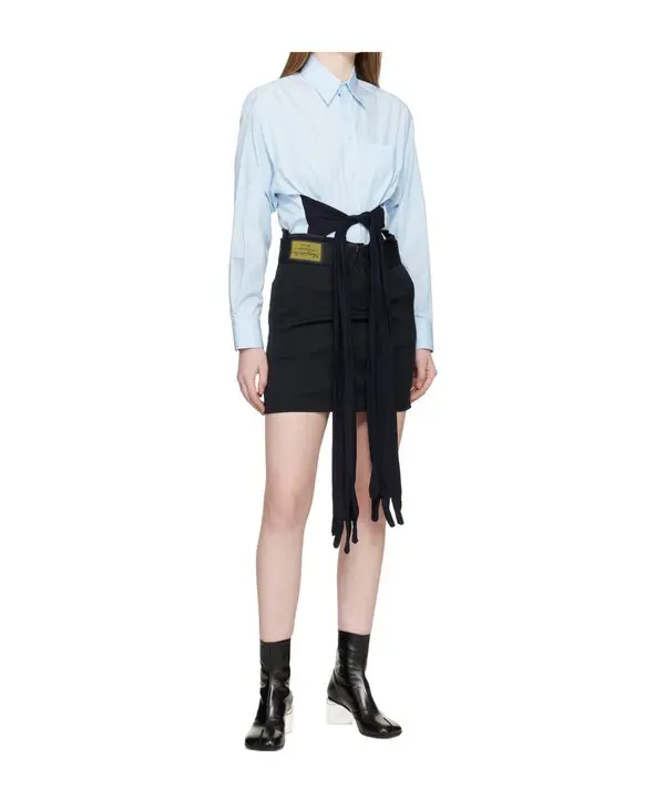 MAISON MARGIELA Mini Skirt With Faux Fold-over Belt