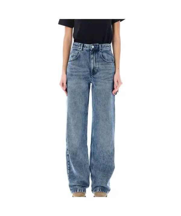 Isabel Marant Étoile By Mara' Logo Patch Wide-leg Jeans