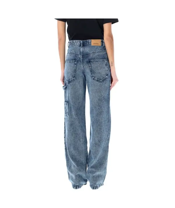 Isabel Marant Étoile By Mara' Logo Patch Wide-leg Jeans
