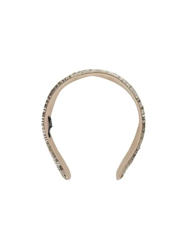 Miu Miu Embellished Wide Headband - Yellow