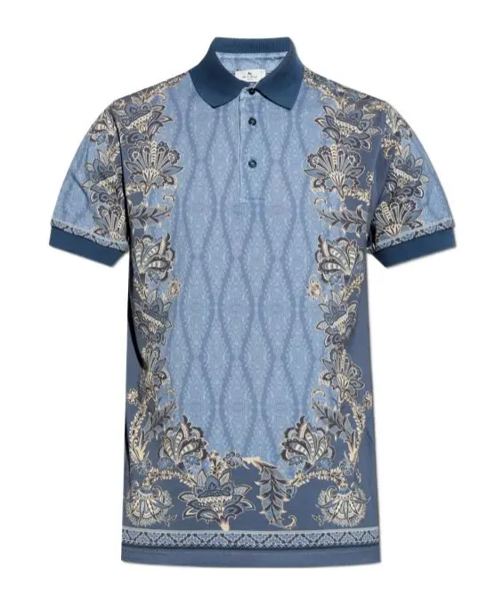 Etro Paisley Printed Short-sleeved Polo Shirt