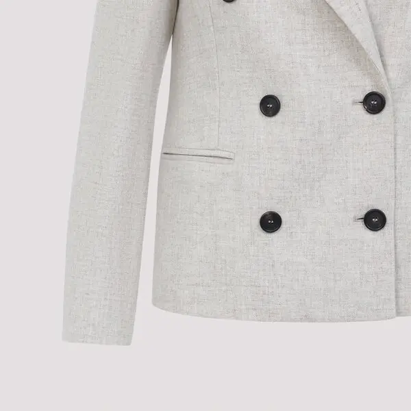 Brunello Cucinelli Double-breasted Blazer - White