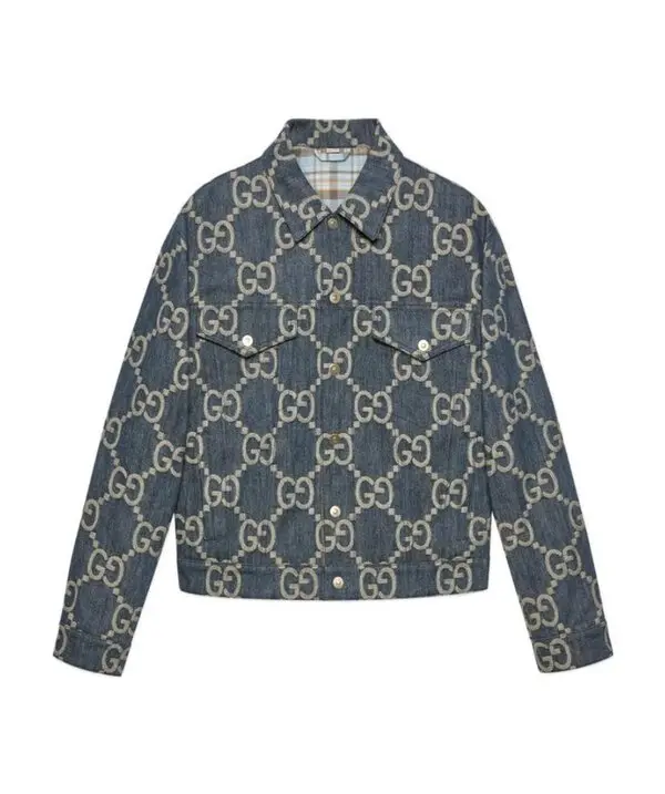 Gucci Interlocking G Pattern Denim Jacket