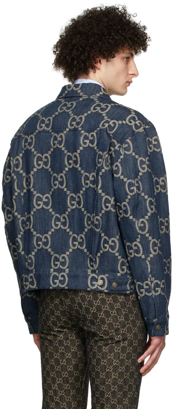 Gucci Interlocking G Pattern Denim Jacket