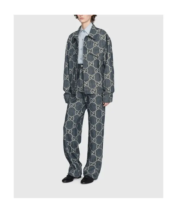 Gucci Interlocking G Pattern Denim Jacket