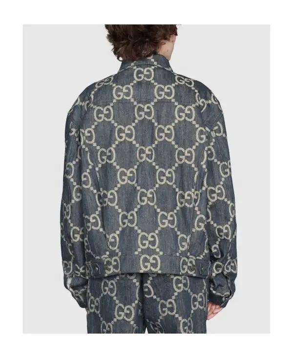 Gucci Interlocking G Pattern Denim Jacket