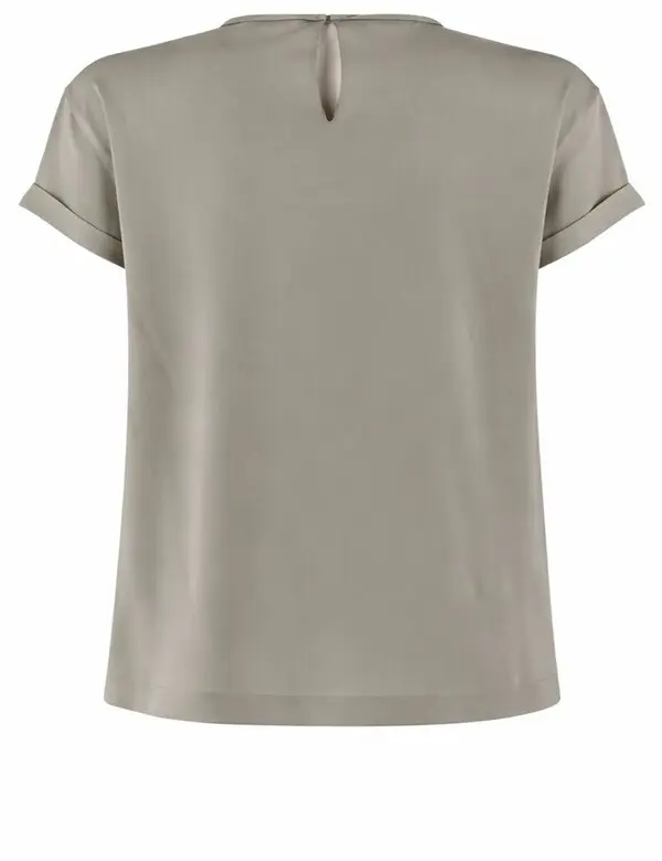 Brunello Cucinelli Satin Crewneck T-shirt - Gray