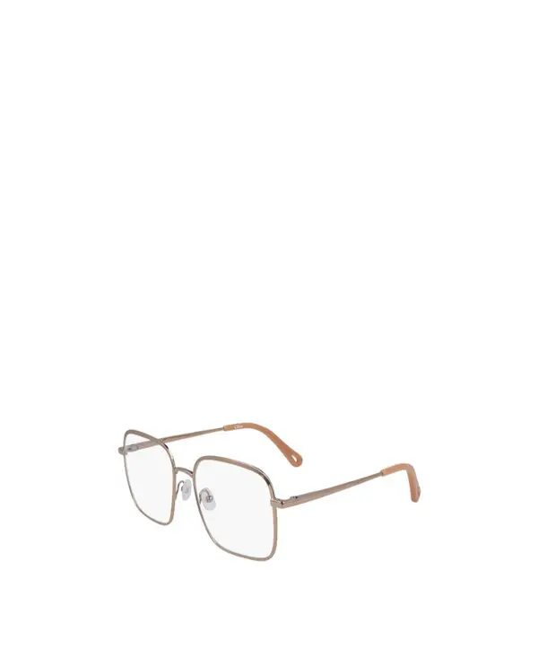 Chloé Rectangular Frame Logo Flat Mirror Eyeglasses