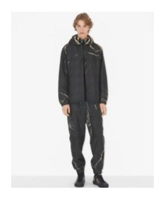 Burberry Sliced Check Hooded Jacket