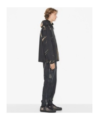 Burberry Sliced Check Hooded Jacket