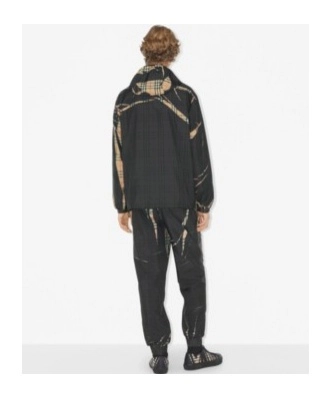 Burberry Sliced Check Hooded Jacket