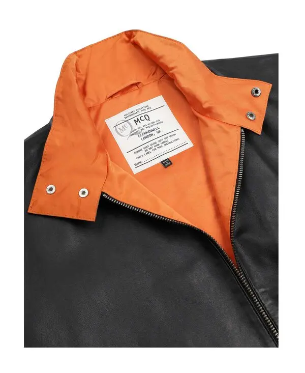 Alexander McQueen Leather Logo Jacket