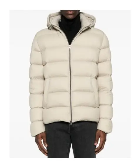 Herno Hooded Quilted Bomber Jacket - White