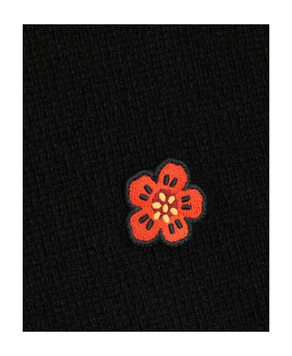 Kenzo Boke Flower Crewneck Knitted Jumper - Black