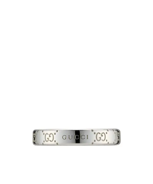 Gucci Signature Gg Ring - Gray