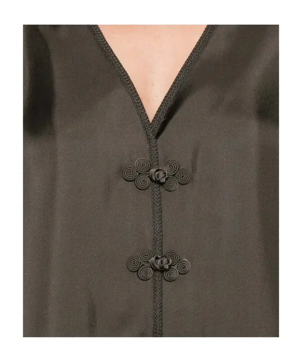 RÓHE Voluminous Peplum Top - Brown