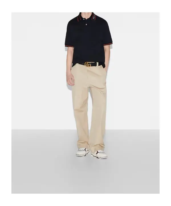 Gucci Logo Detailed Polo Shirt - Black