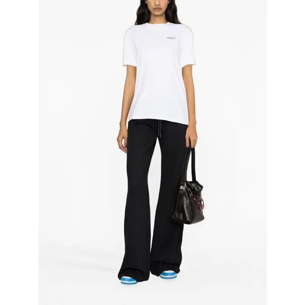 Off-White Drawstring Wide-leg Pants